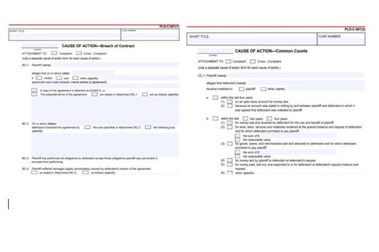 Summons (form SUM-100) and Complaint | California Courts | Self Help Guide